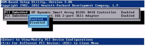 فعال سازی کنترلر B120i در HP ProLiant Gen8 - آوش افزار