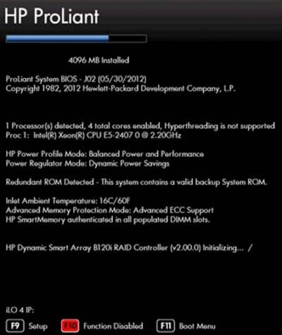 فعال سازی Intelligent Provisioning در سرورهای HP ProLiant Gen8 - آوش افزار
